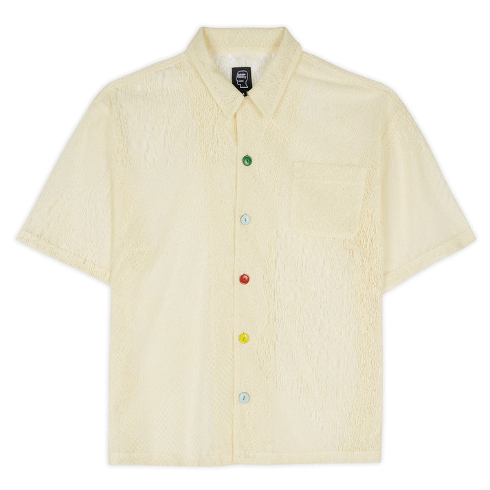 ENGINEERED MESH BUTTON UP NATURAL | Bodega