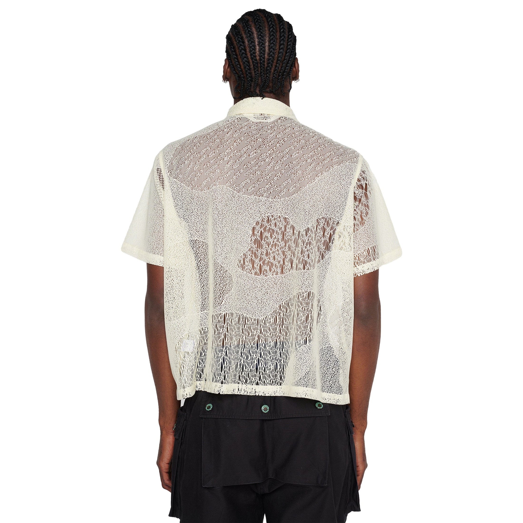 ENGINEERED MESH BUTTON UP NATURAL | Bodega