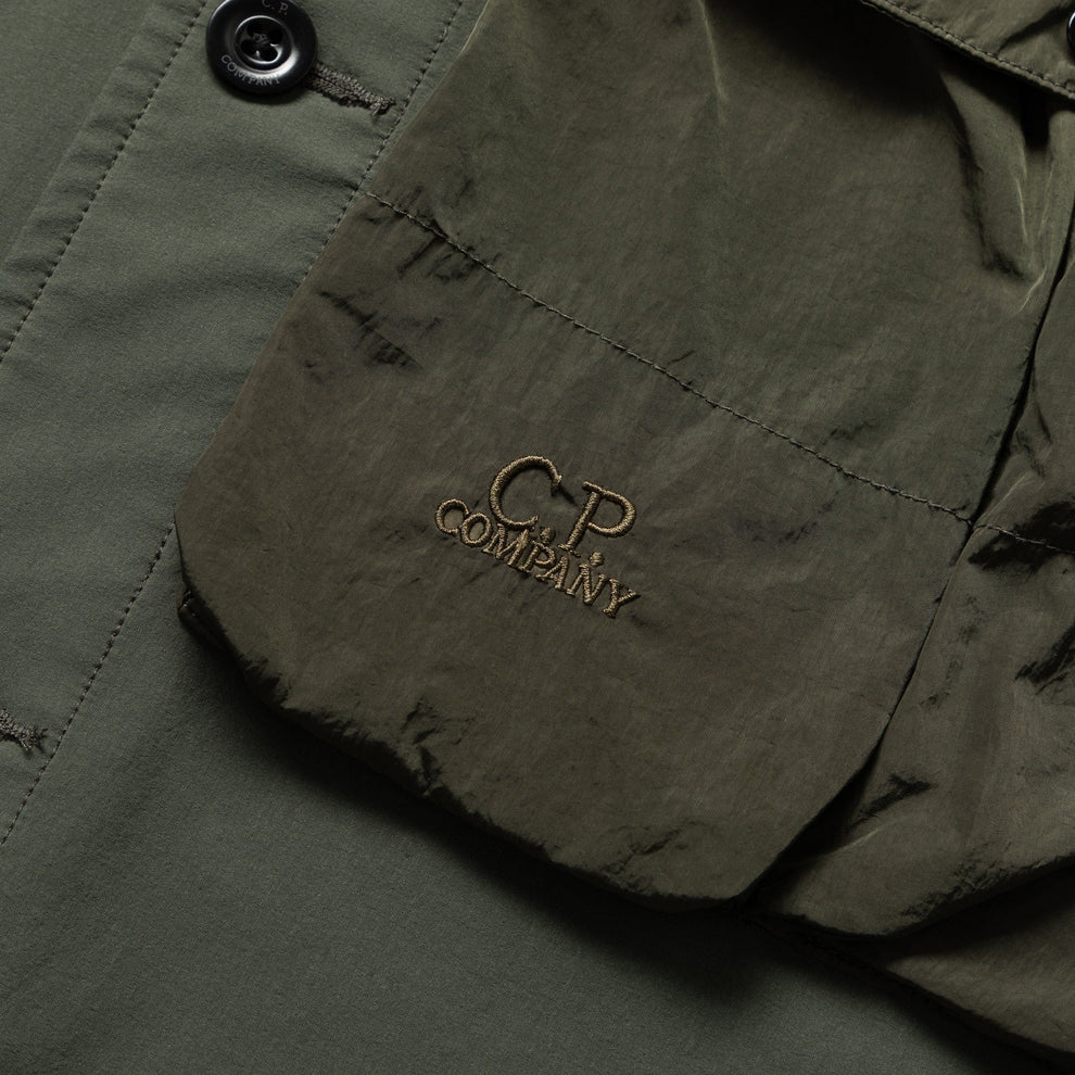 GD SHELL MIXED BUTTONED OVERSHIRT GRAPE LEAF | BODEGA – Bodega