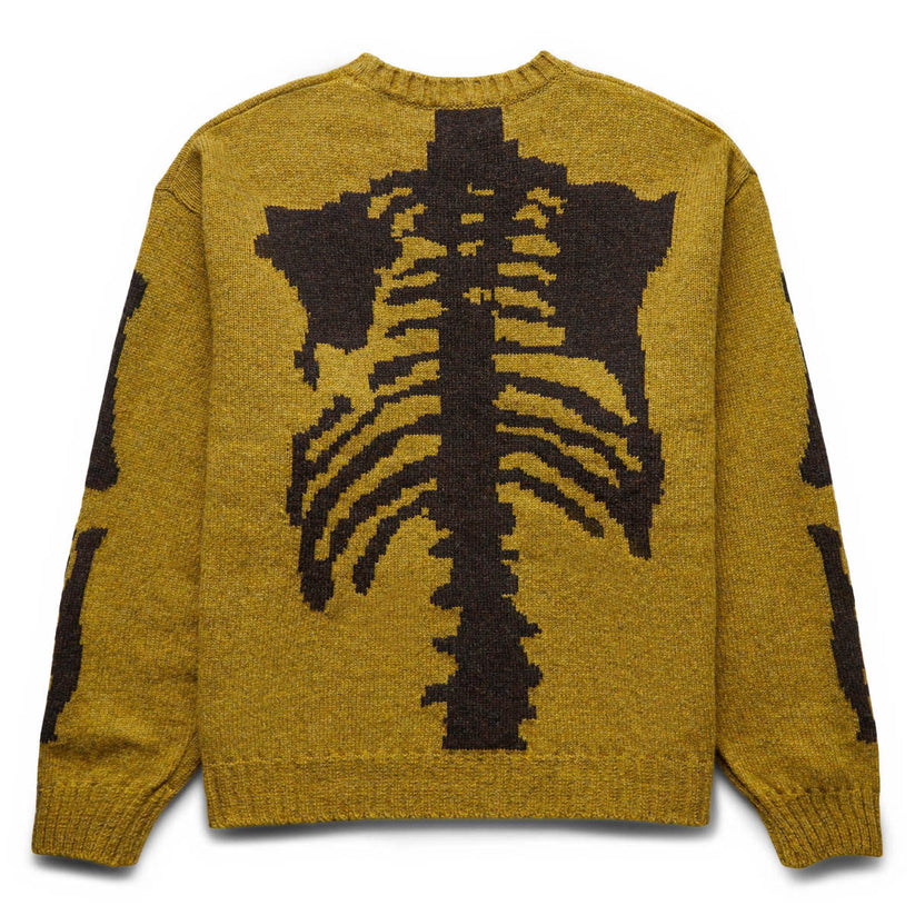 5G WOOL BONE CREW SWEATER MUSTARD | Bodega