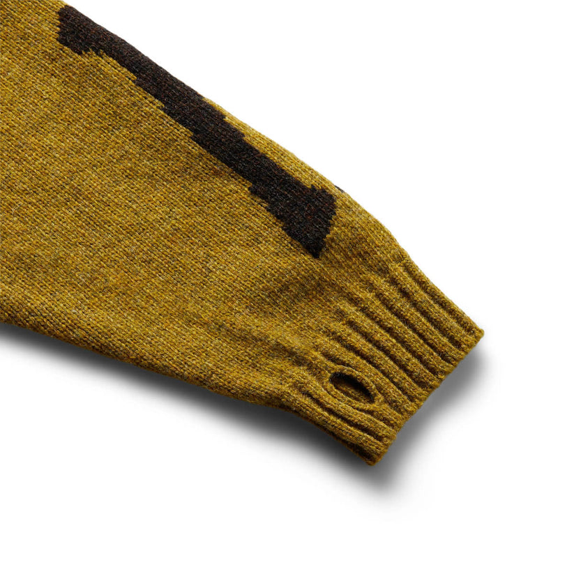 5G WOOL BONE CREW SWEATER MUSTARD | Bodega