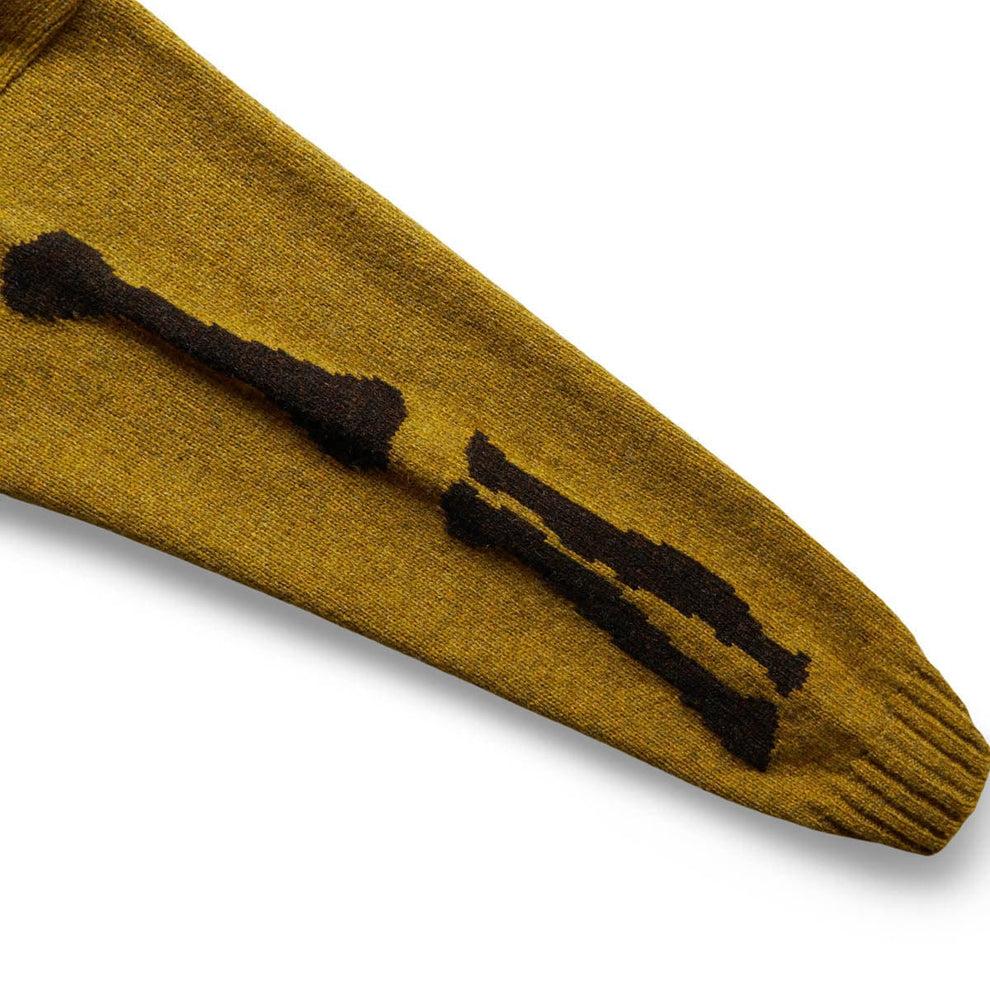 5G WOOL BONE CREW SWEATER MUSTARD | Bodega