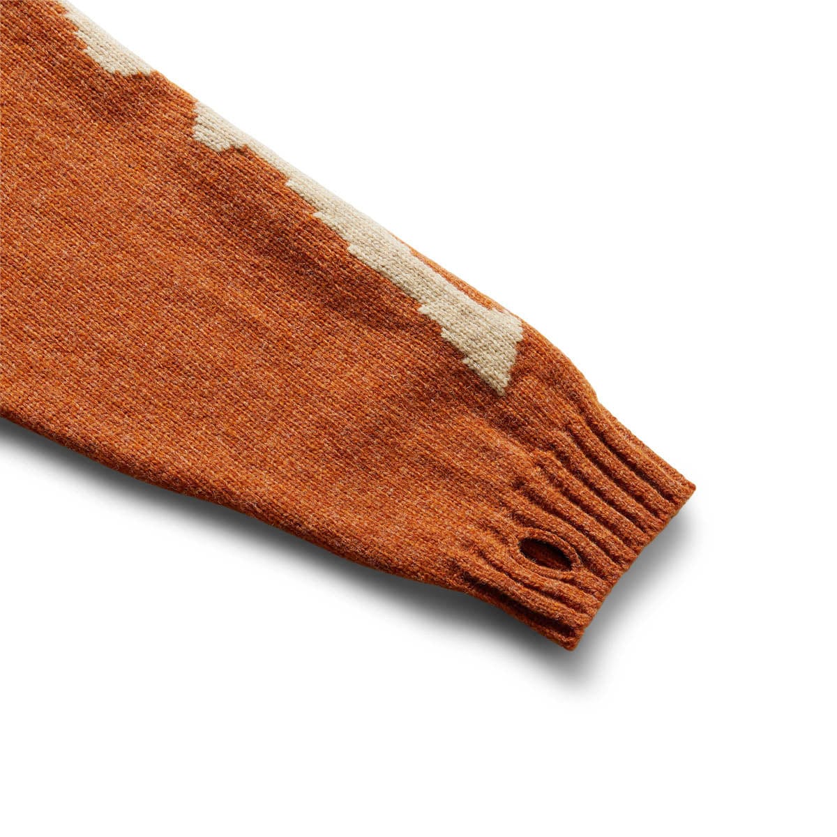 5G WOOL BONE CREW SWEATER ORANGE | Bodega