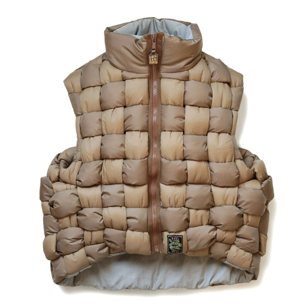 RIP STOP NYLON KEEL-WEAVING VEST KHAKI | Bodega