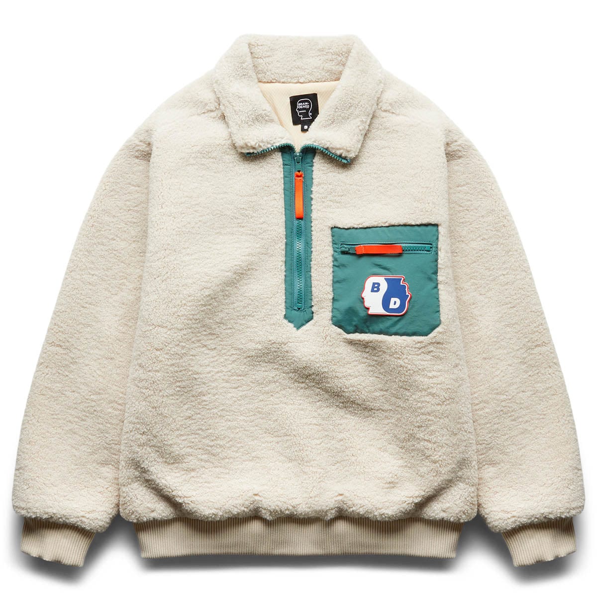 YIN YANG HALF ZIP JACKET CREAM | Bodega