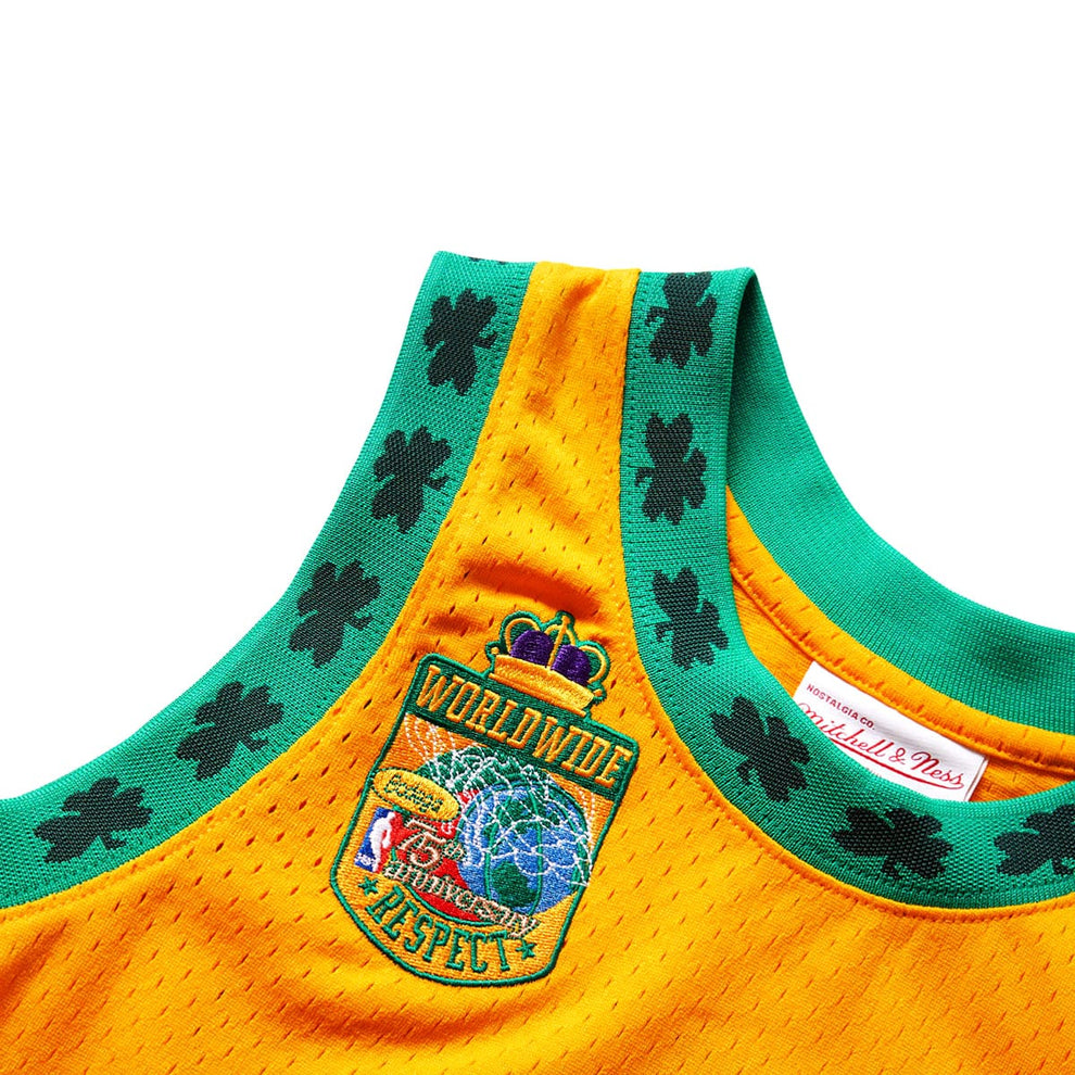 X BODEGA WORLDWIDE RESPECT CELTICS JERSEY YELLOW | Bodega